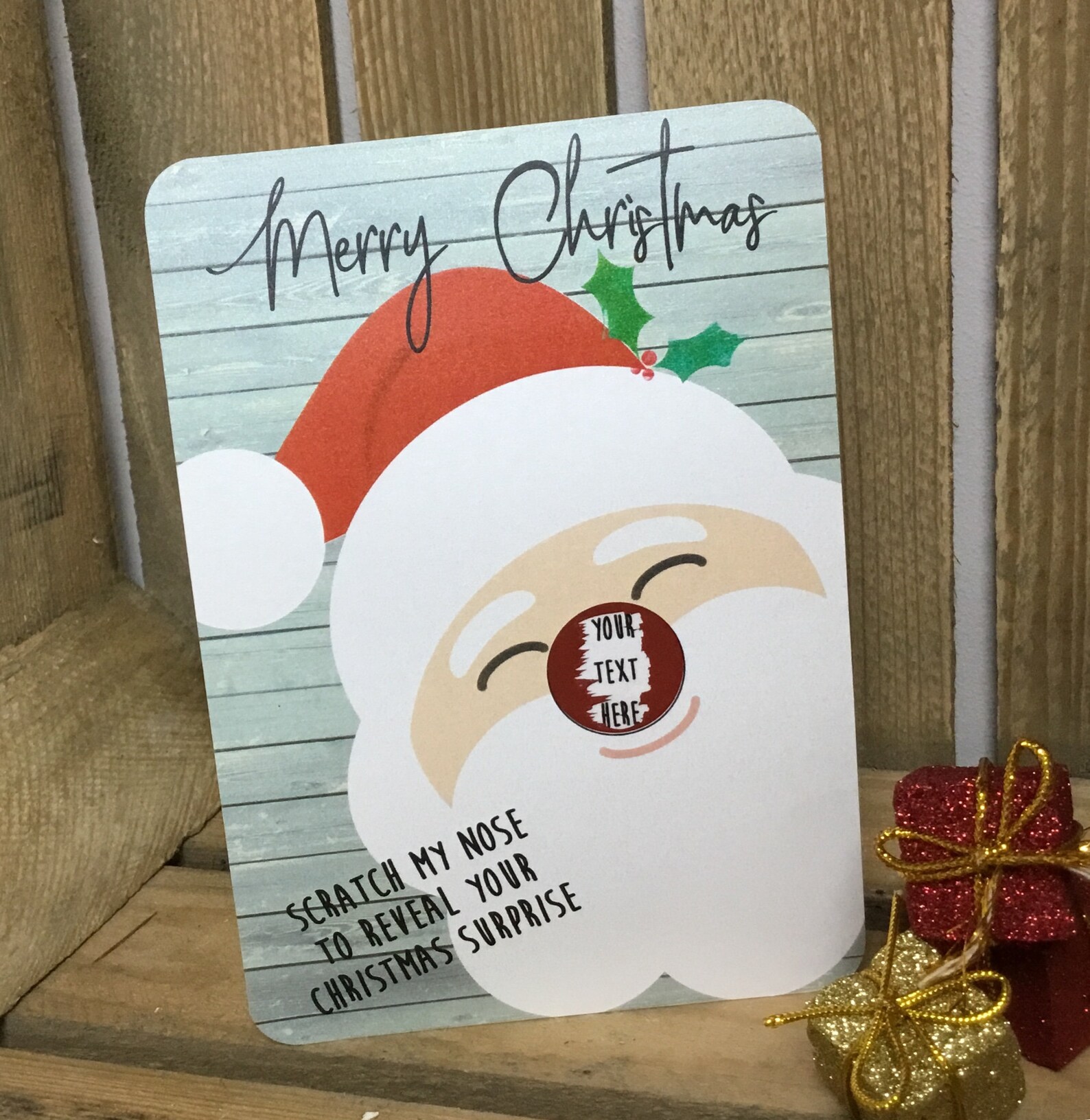 Hidden Message Card. Personalised Xmas Card. Christmas Scratch - Etsy UK