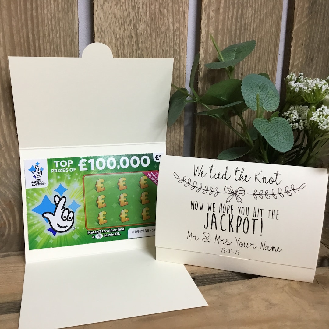 Scratch Card Holder. Wedding Favour Idea. Lottery Ticket Wallet ...