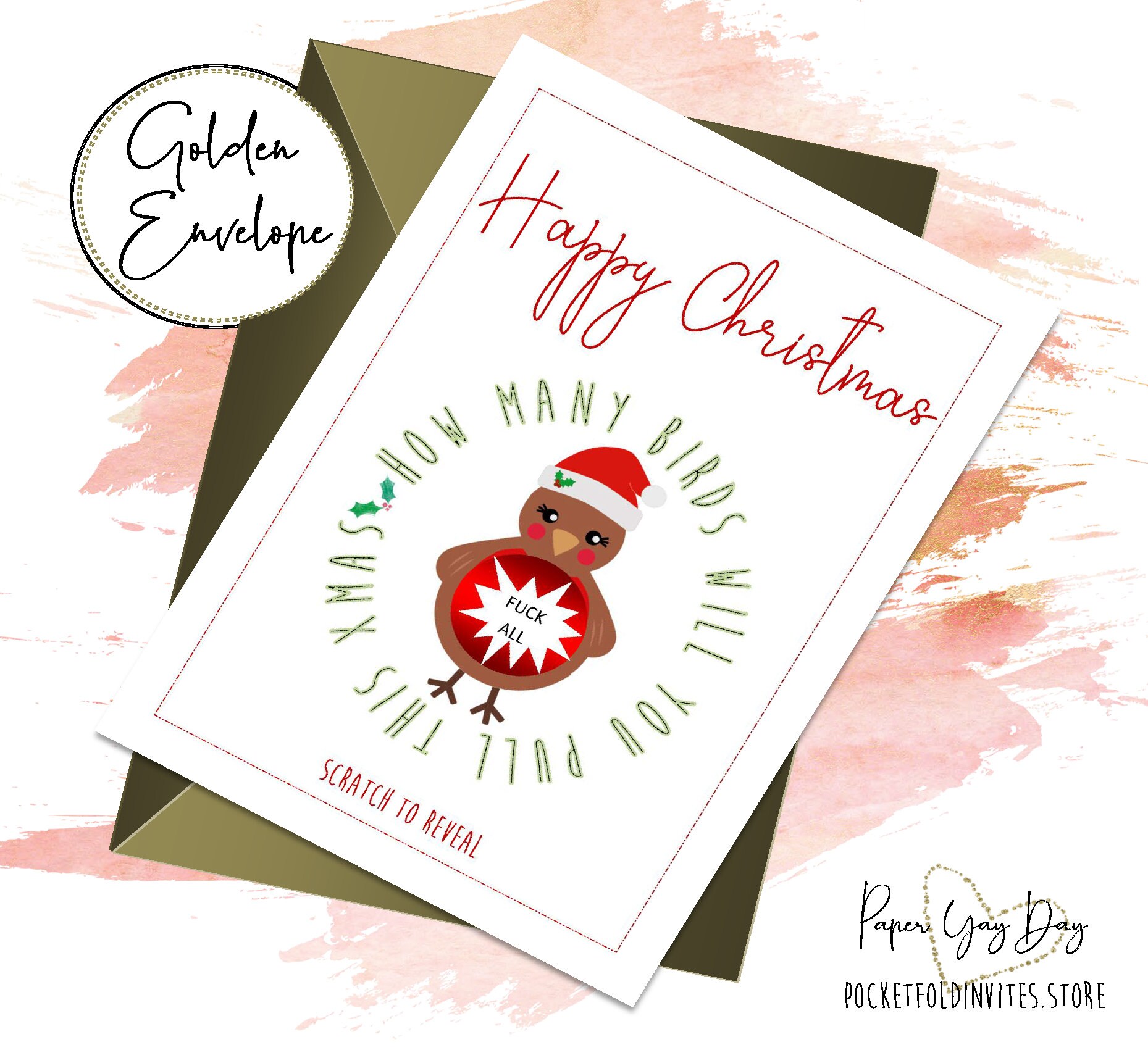 Hidden Message Card. Funny Xmas Gift. Christmas Scratch & - Etsy