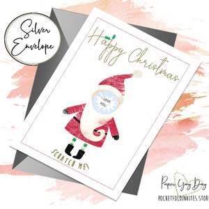 Personalised Xmas Card. Christmas Hidden Message Card. Scratch & Reveal ...