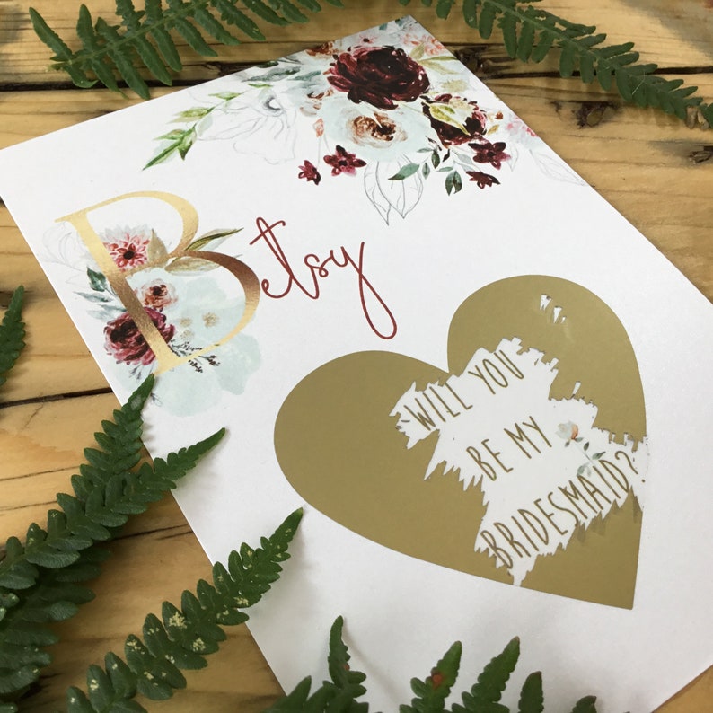 Personalised Bridesmaid Proposal card. Will you be my | Etsy