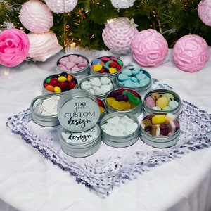 Personalized Sweet Tins: Custom Logo Party Favors, Corporate Gifts - Etsy