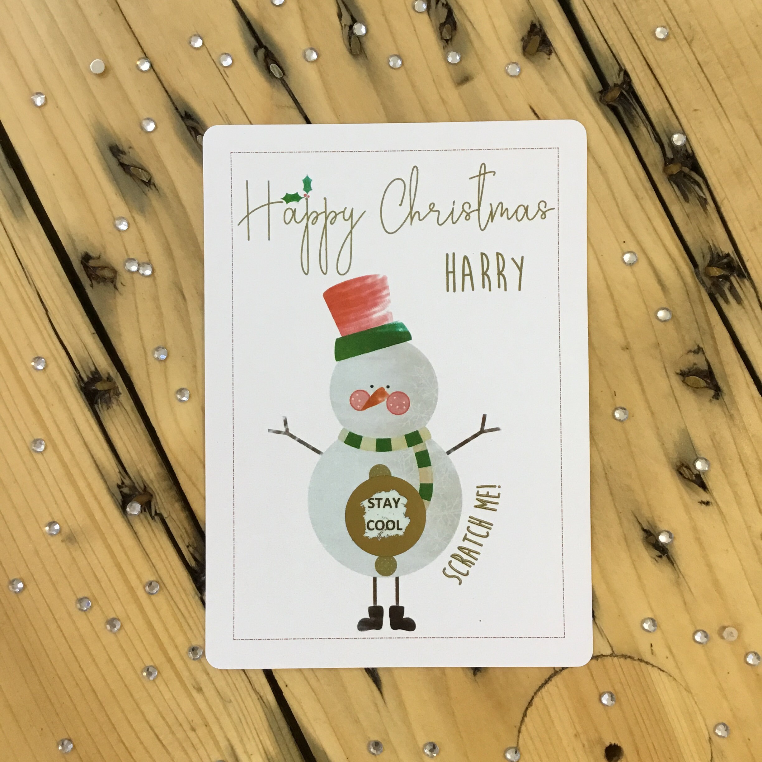 Hidden Message Card. Personalised Xmas Card. Christmas Scratch - Etsy