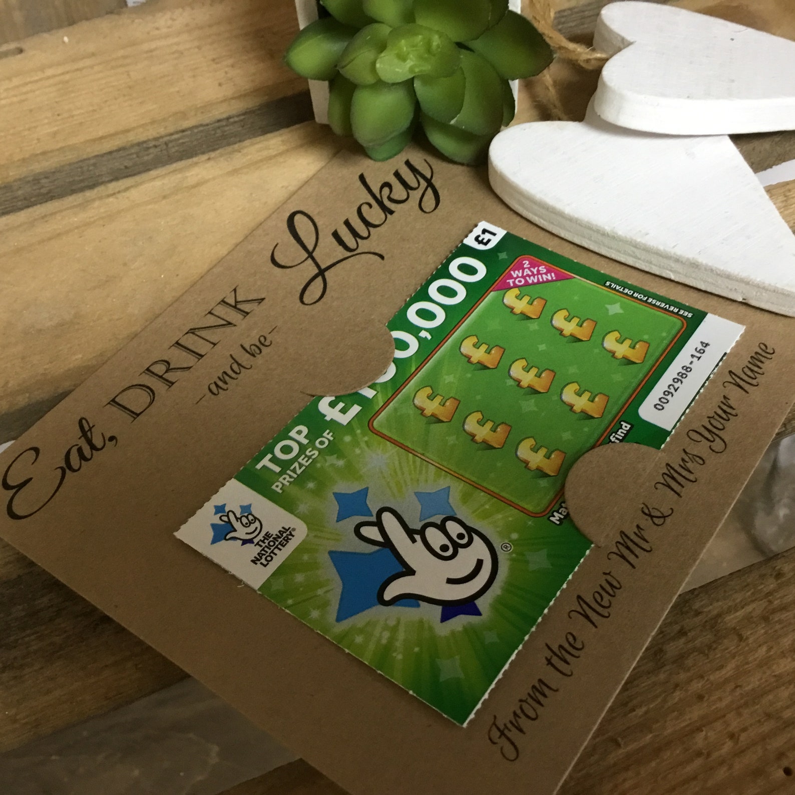 Wedding Favour Idea Scratch Card Wallet Wedding Favour. - Etsy