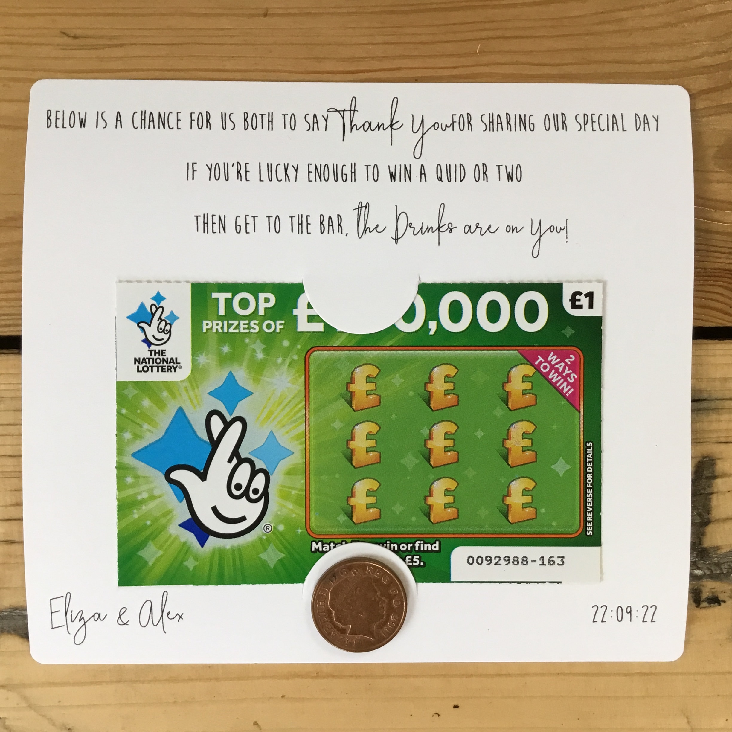 Scratch Card Holder. Lottery Ticket Wallet. Wedding Favour. | Etsy