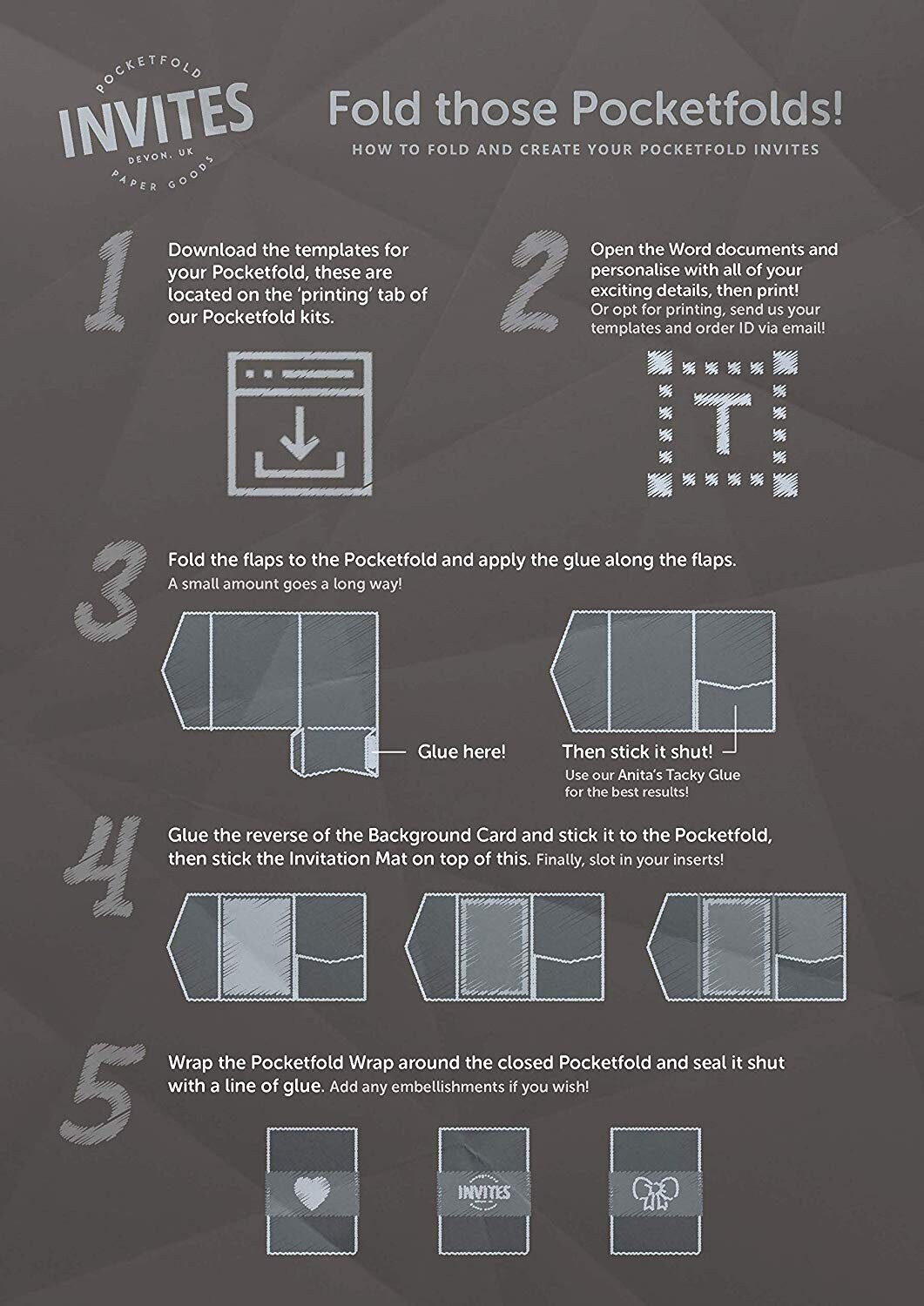 Paper & Party Supplies Pocketfold Invites Wedding Invitation Template ...