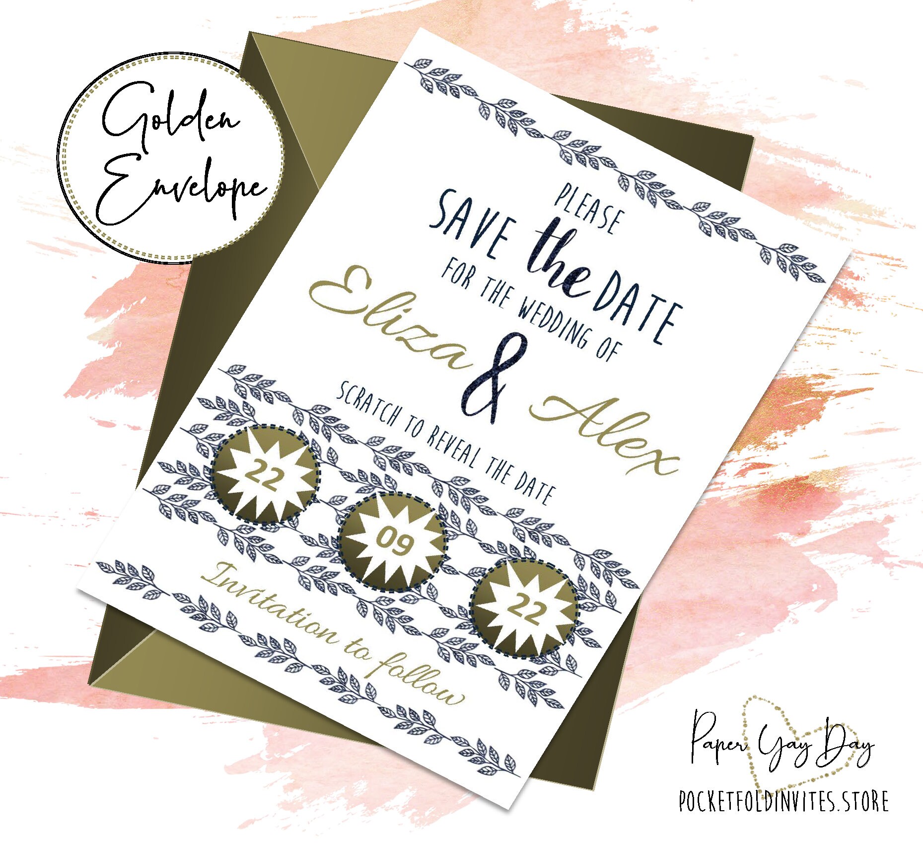 Scratch to Reveal Wedding Date Cards. Save the Date Idea. | Etsy