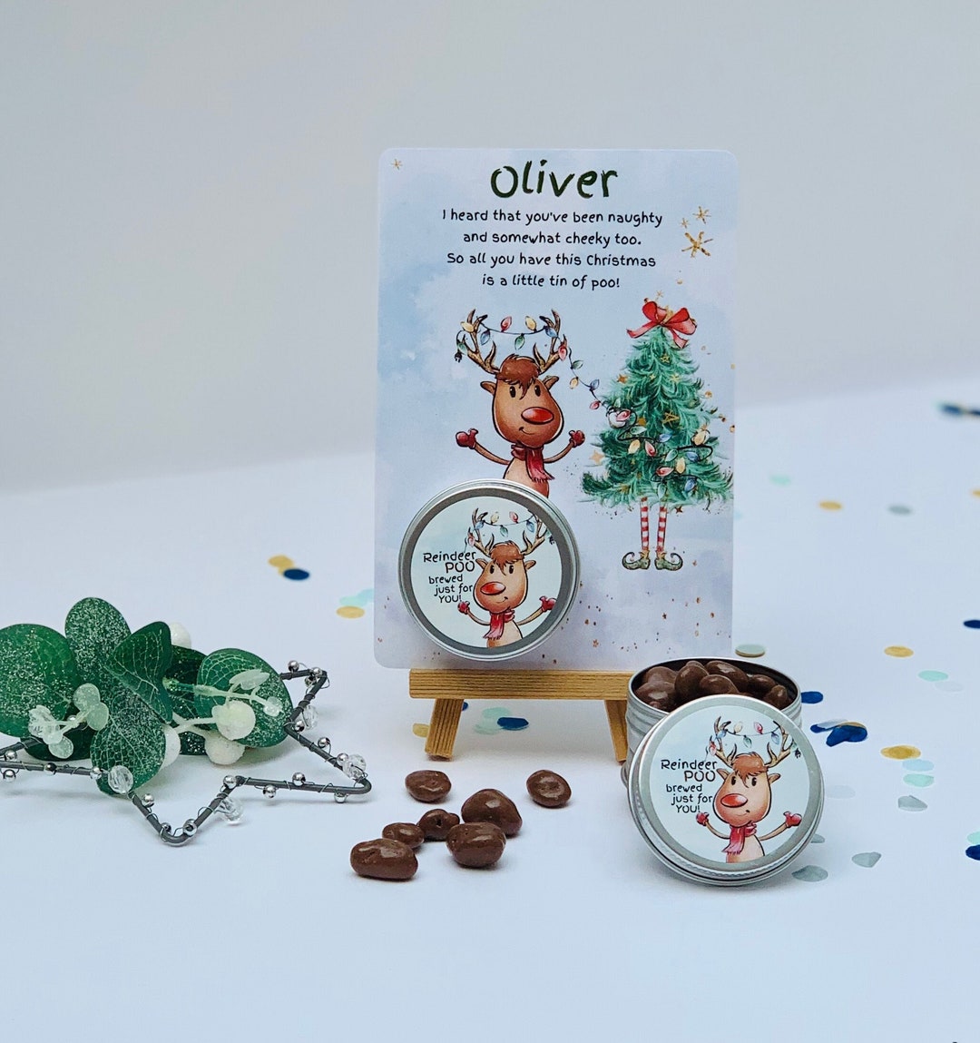 Personalised Reindeer Poo, Christmas Eve Box, Poop With Customized Poem ...