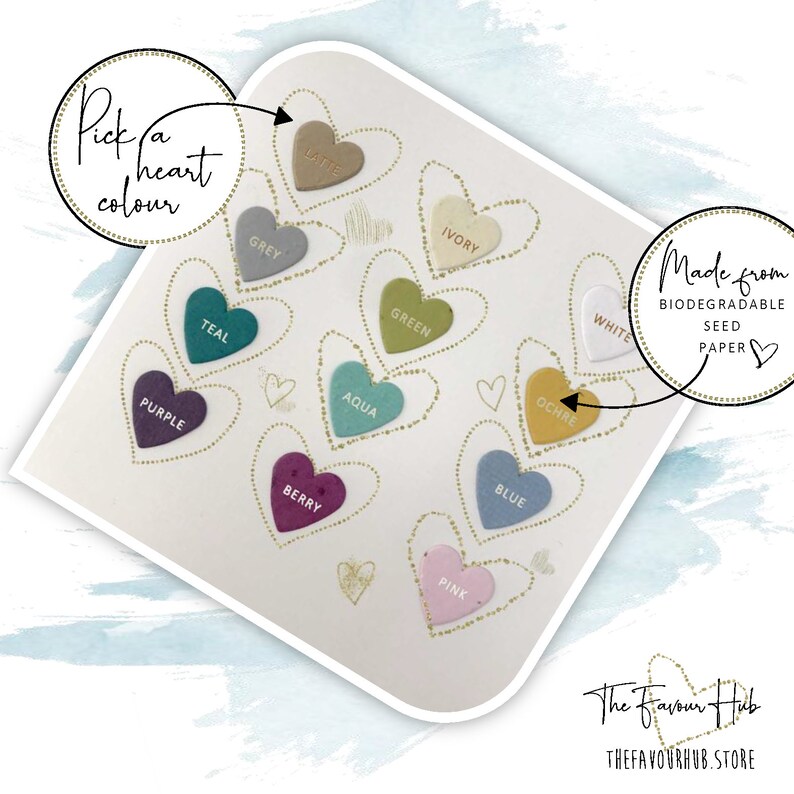 Seed Heart Plantable Christening Favours Personalised Seed Favors ...