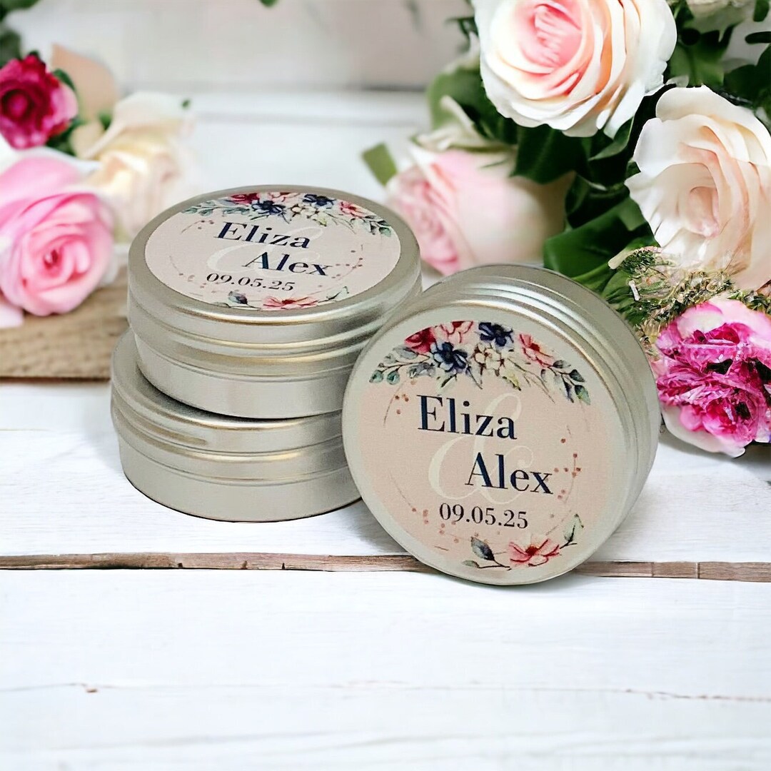 Personalized Mint Tin Wedding Favors: Sweet Heart Design, Sweets ...