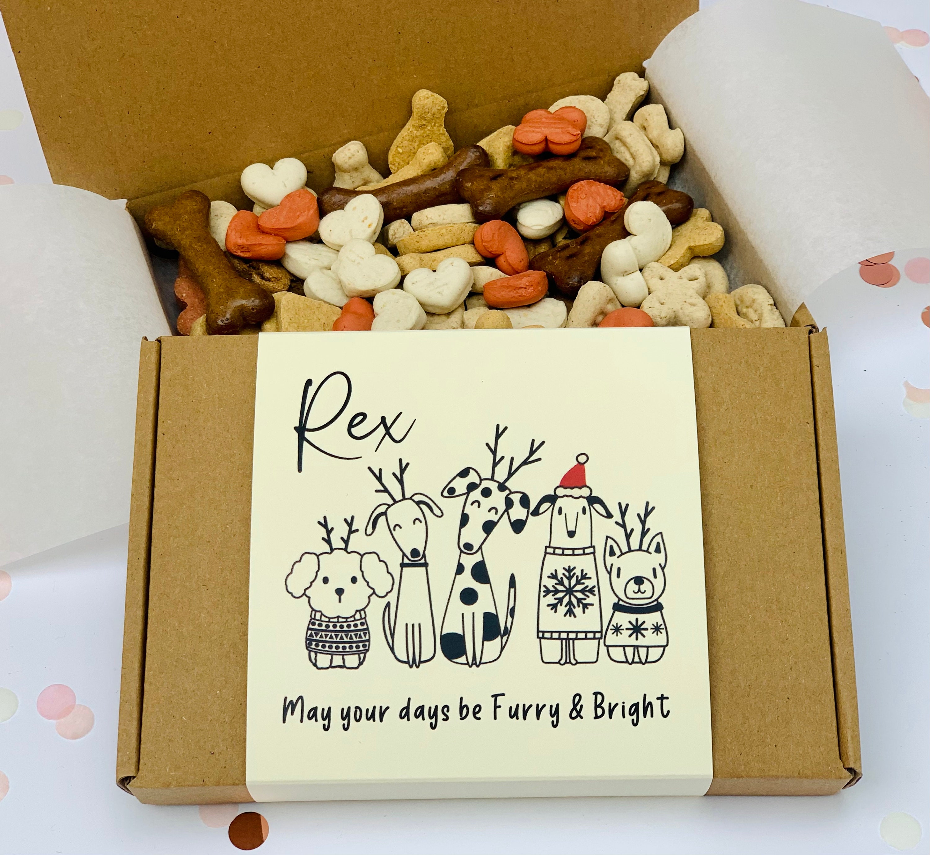 Customized Box of Dog Treats Dog Gift Box Puppy Treats - Etsy UK