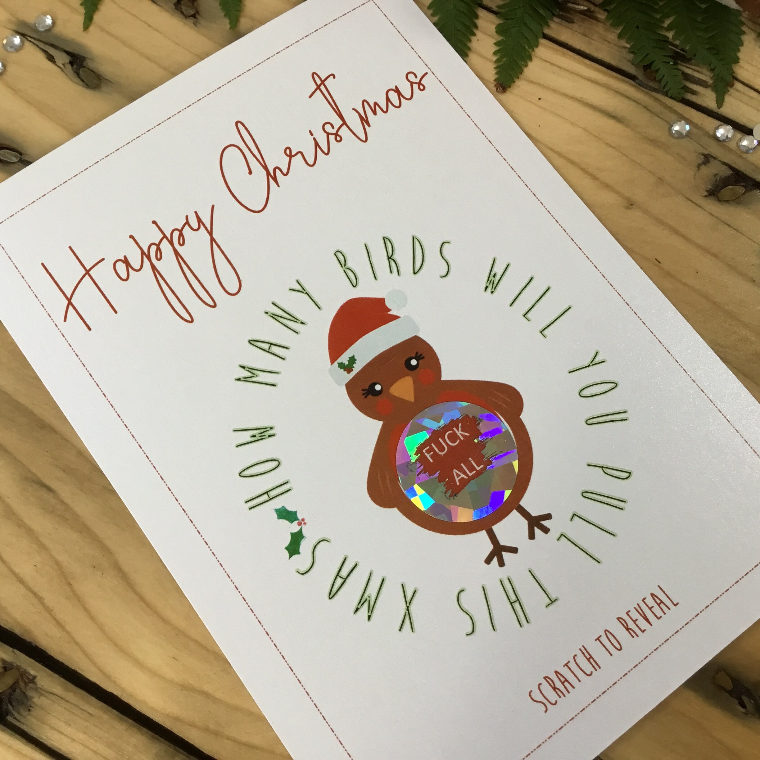 Hidden Message Card. Funny Xmas Gift. Christmas Scratch & - Etsy