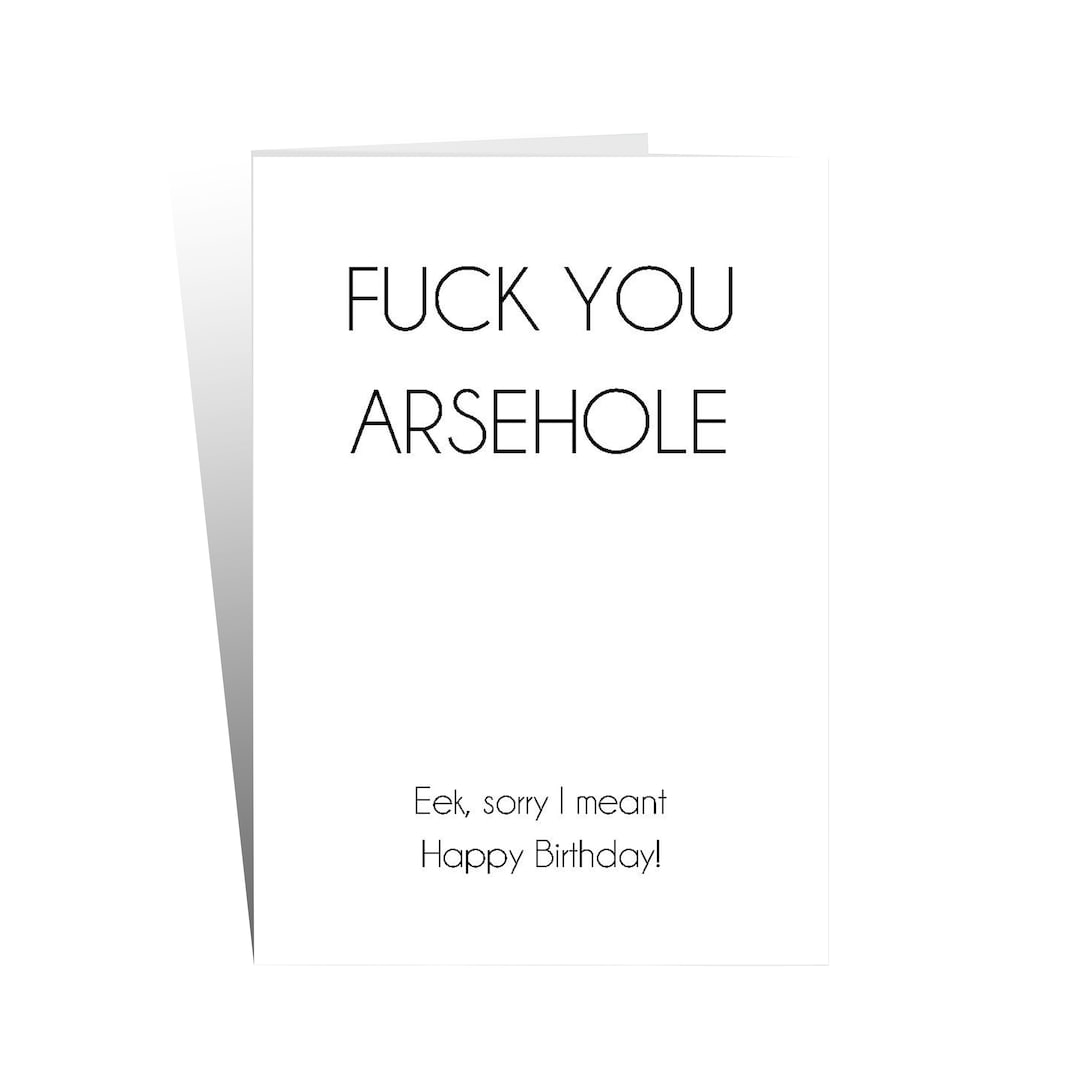 Funny Birthday Card. Greetings Card. Rude Card. Offensive Card - Etsy UK
