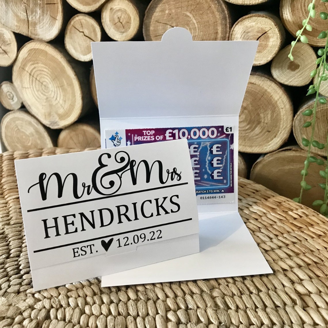 Custom Wedding Favor Idea. Lottery Ticket Wallet. Scratch Card | Etsy