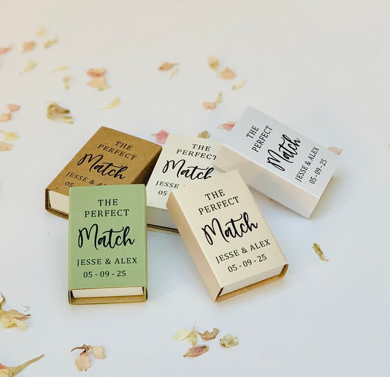 Custom Wedding Favour Idea Match Box Table Gift the - Etsy