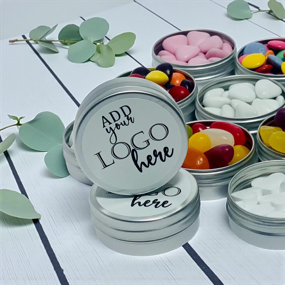 Personalized Sweet Tins: Custom Logo Party Favors - Etsy UK