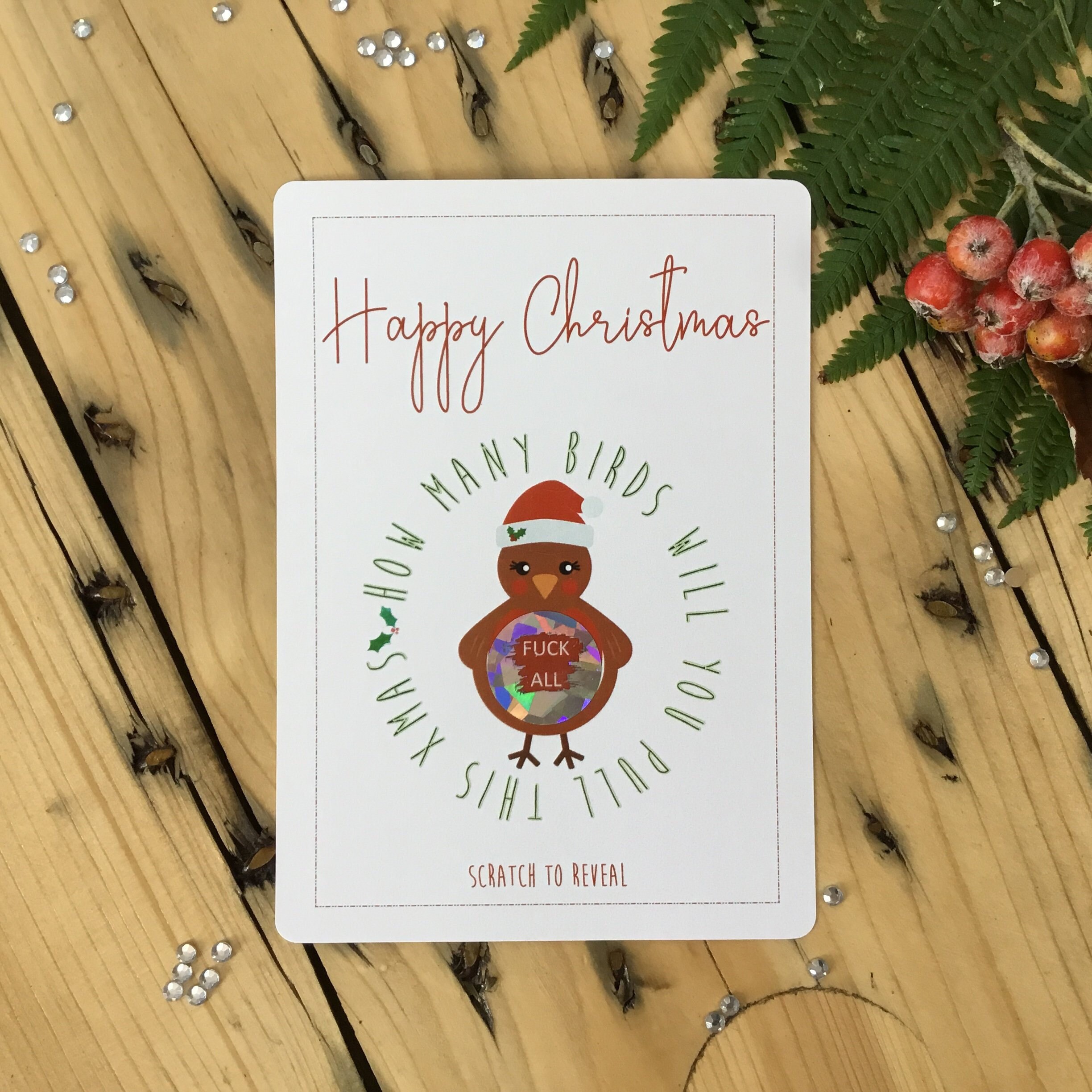 Hidden Message Card. Funny Xmas Gift. Christmas Scratch & - Etsy