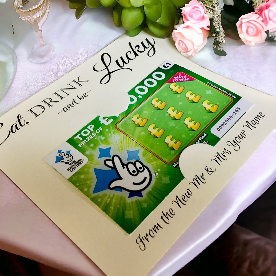 Wedding Favour Idea Scratch Card Wallet Wedding Favour. Personalised ...