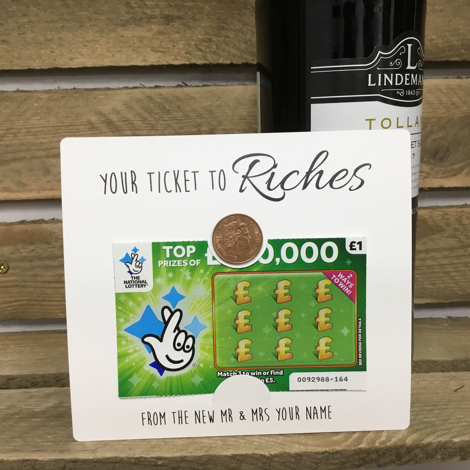 Wedding Favour Idea Scratch Card Wallet Wedding Favour. - Etsy UK