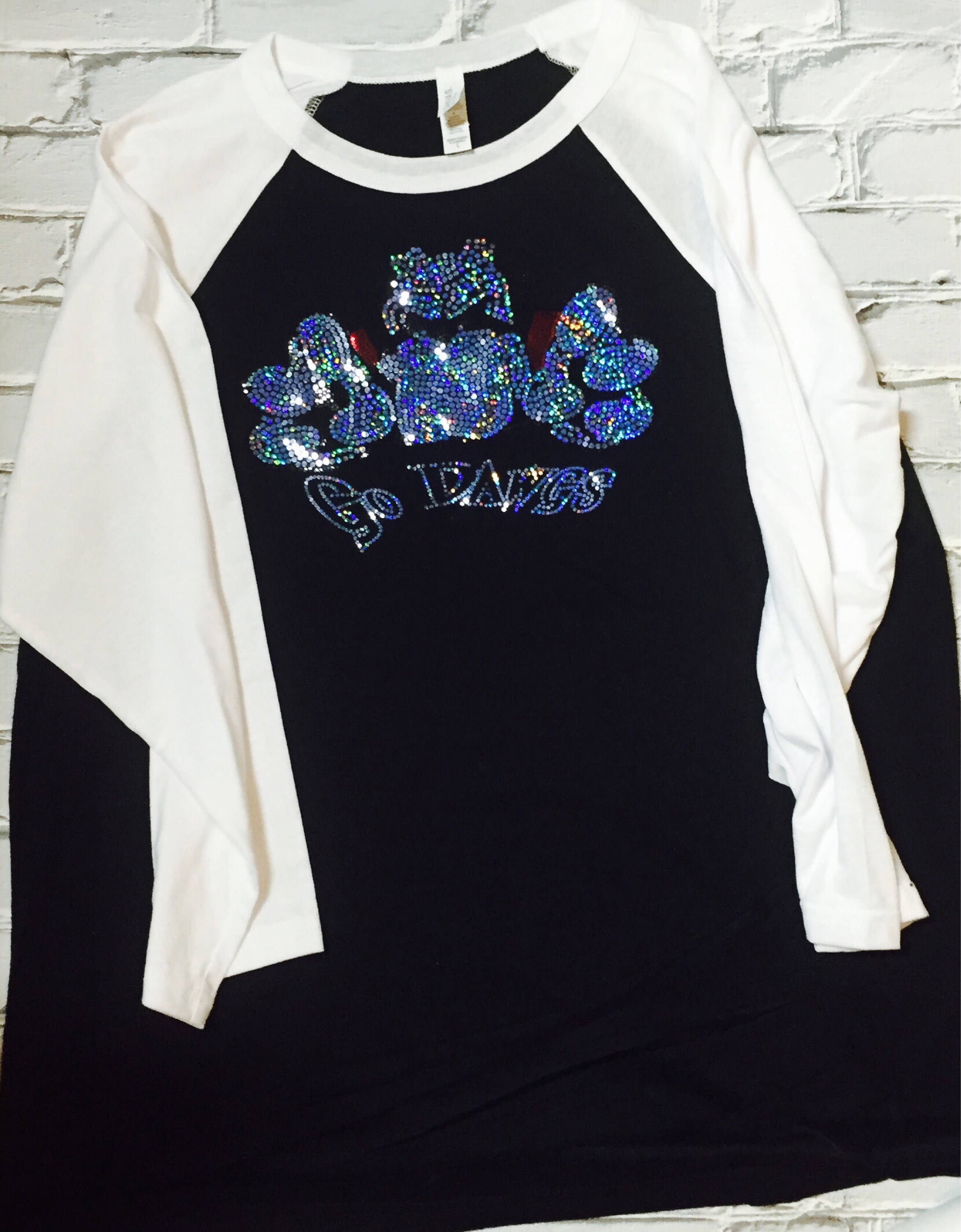 Custom Spangle Sequin Sports Team Shirt - Sparkly Game Day Spirit Wear ...