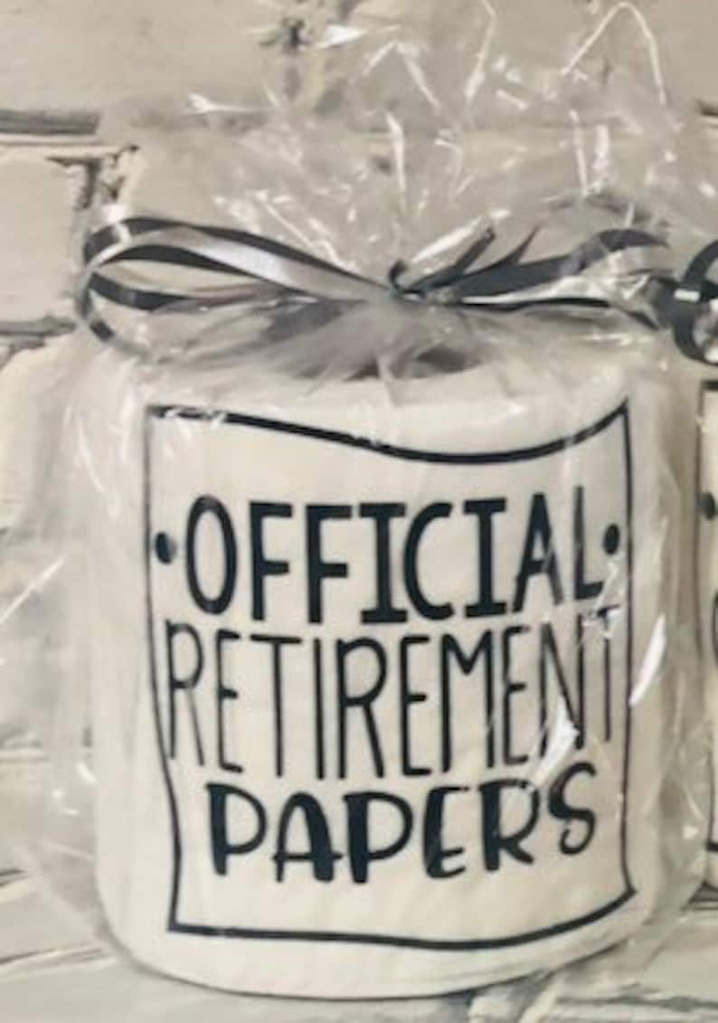 Official Retirement Paper Toilet Paper Funny Gift Gag Gift - Etsy Australia