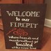 Welcome to Our Fire Pit Sign Fire Pit Sign Wooden Sign - Etsy