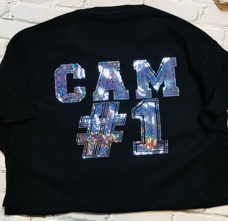 Custom Spangle Sequin Sports Team Shirt - Sparkly Game Day Spirit Wear ...