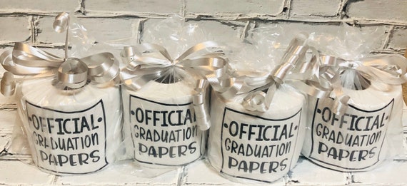 Official Grad Papers Graduation Papers Toilet Paper Toilet | Etsy