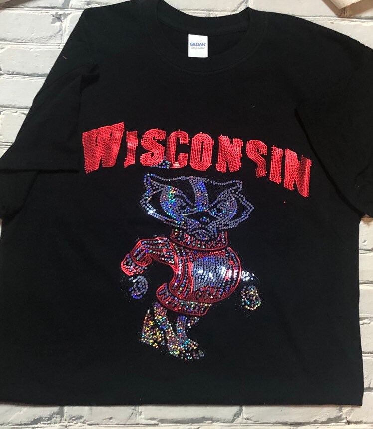 Custom Spangle Sequin Sports Team Shirt - Sparkly Game Day Spirit Wear ...