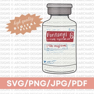 Sedation Bundle SVG Files, Propofol Fentanyl Morphine, Nurse SVG Cut ...