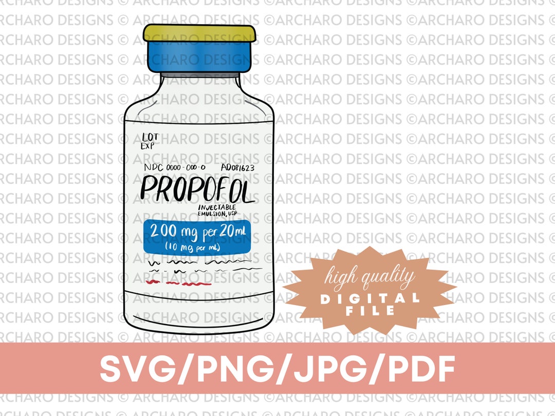 Propofol Medical SVG File, Nurse ICU Design (digital Download) - Etsy