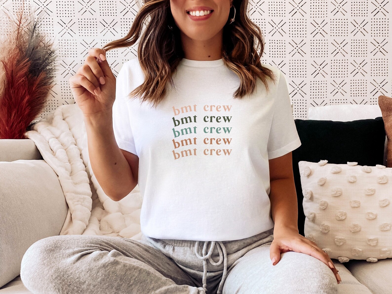 Wavy Retro BMT Crew Shirt Bone Marrow Transplant Nurse Tech - Etsy