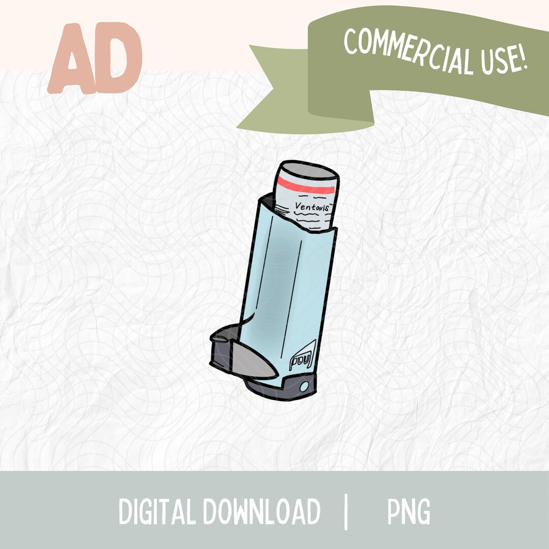 Albuterol Inhaler SVG File, Pulmonary SVG Cut File, Png Jpg Pdf ...