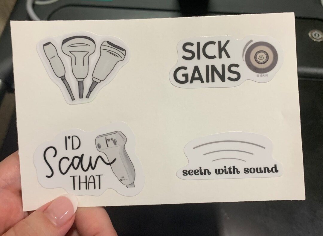 Ultrasound Sticker Set, POCUS Ultrasound Tech Stickers, Sonographer ...