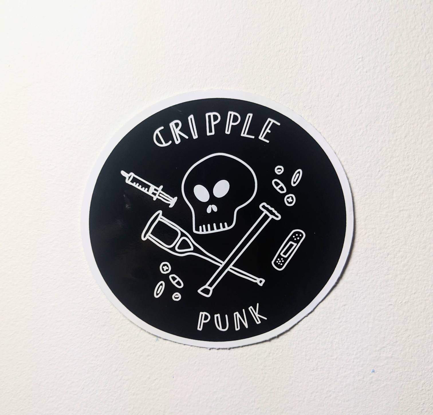 Cripple Punk Large Vinyl Sticker | Etsy