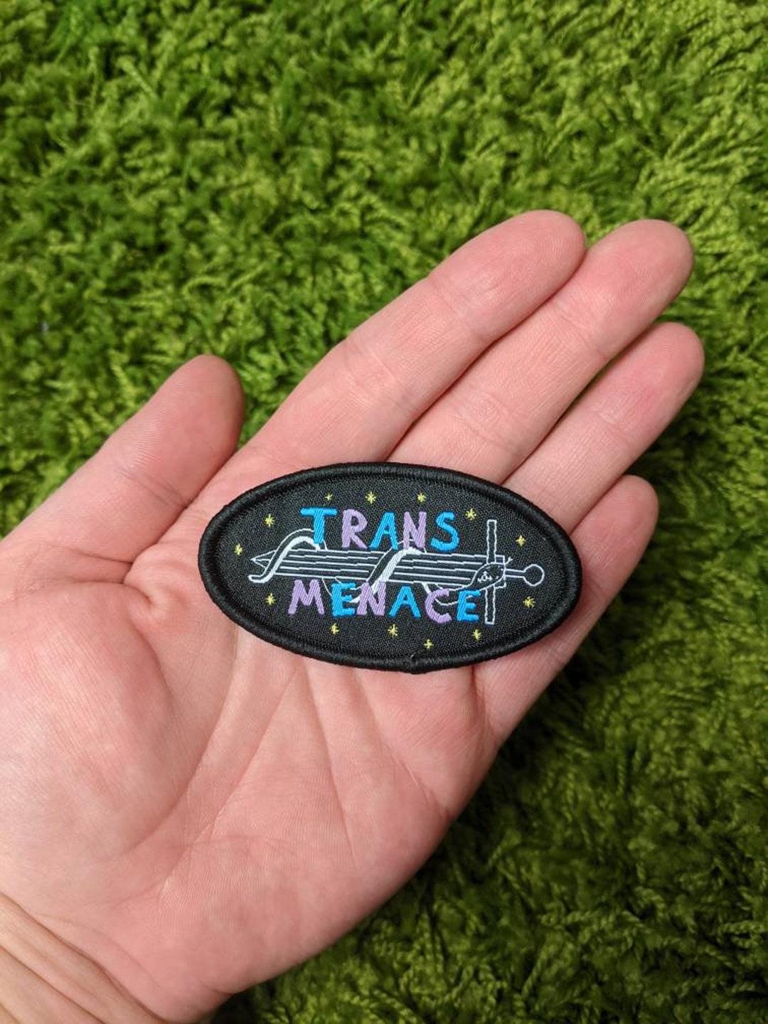Trans Menace Iron on Patch - Etsy