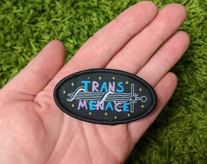 Trans Menace Iron on Patch - Etsy