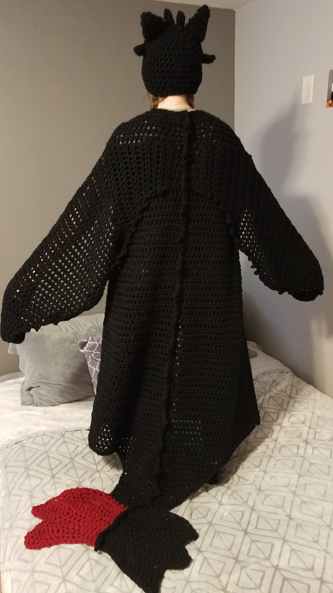 Dragon Cape Wearable Blanket Crochet Pattern PDF Instant | Etsy