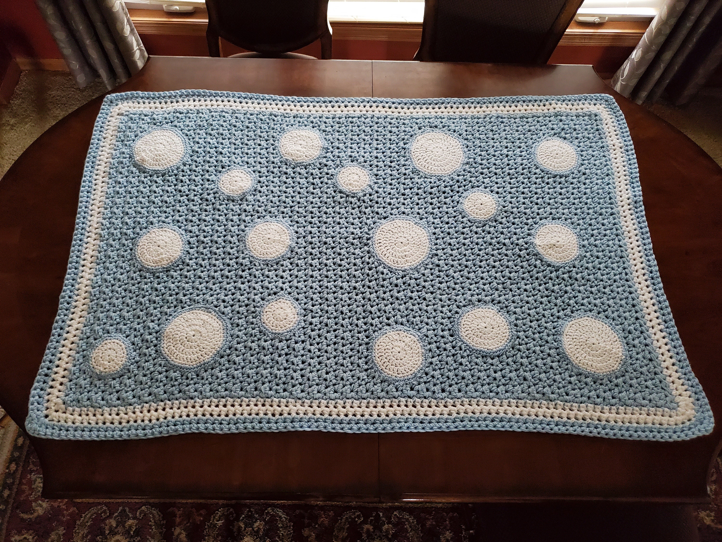 Polka Dotted Baby Blanket Crochet Pattern PDF Instant Download - Etsy