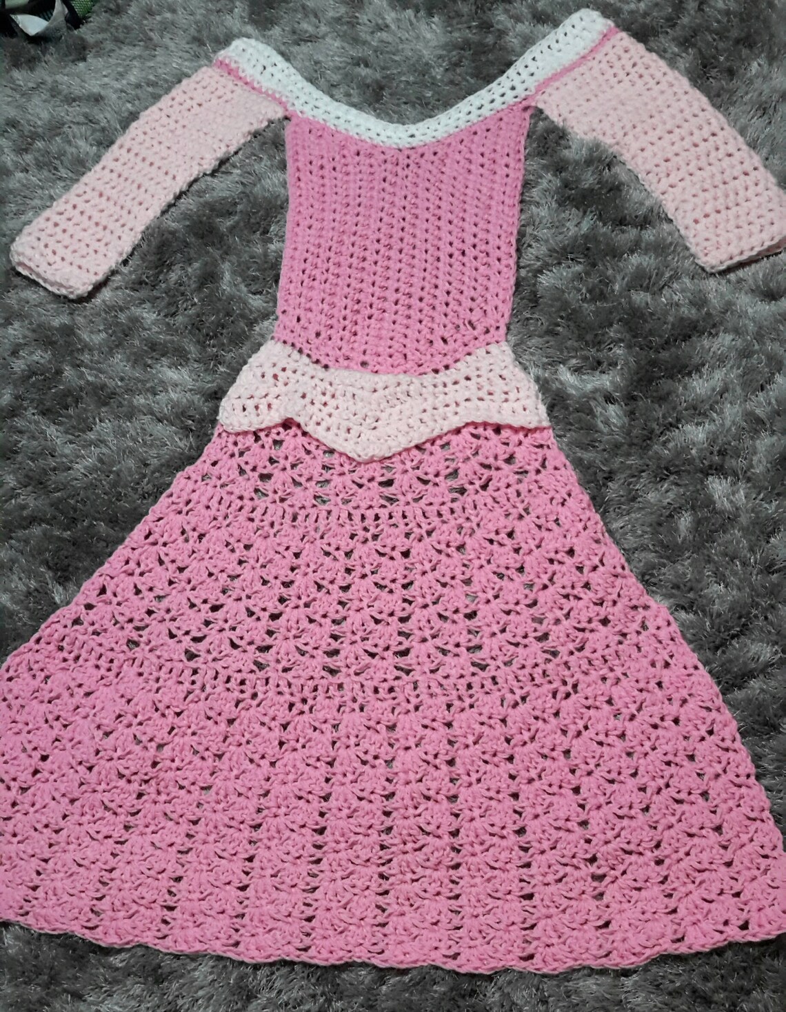 Princess Dress Blanket Pink Crochet Pattern Digital | Etsy