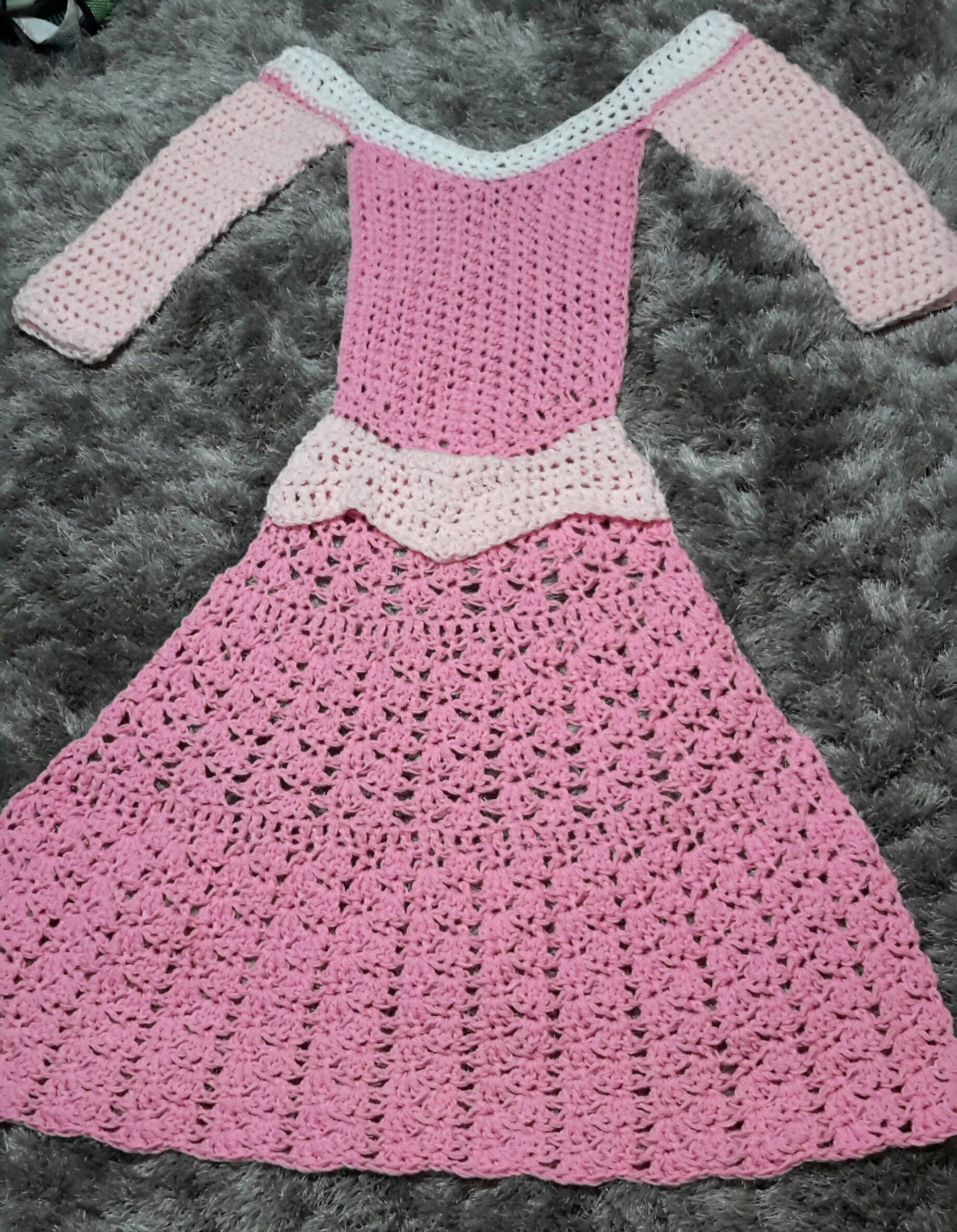 Princess Dress Blanket Pink Crochet Pattern Digital - Etsy