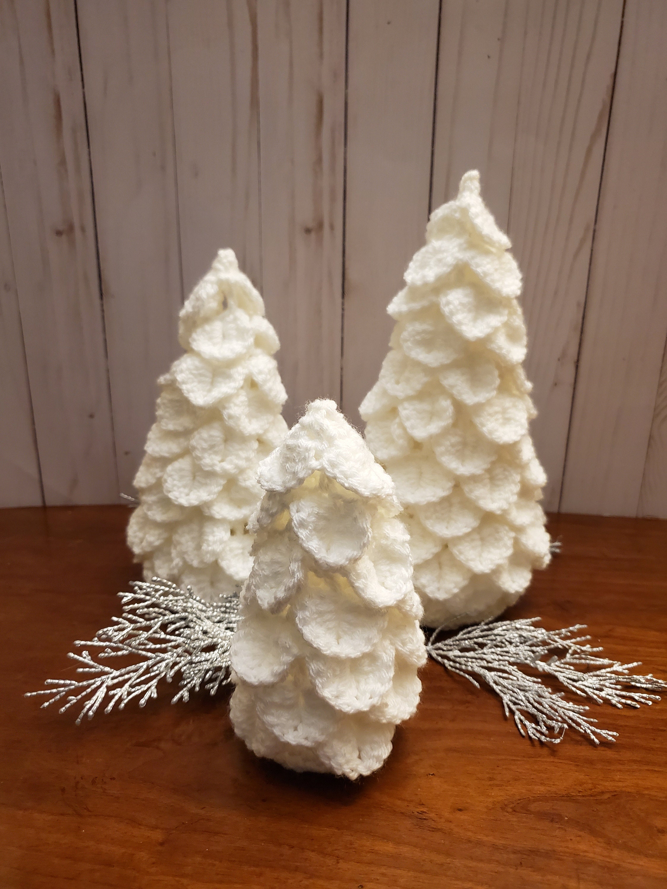 Winter Tree Trio Crochet Pattern PDF Instant Download Three - Etsy