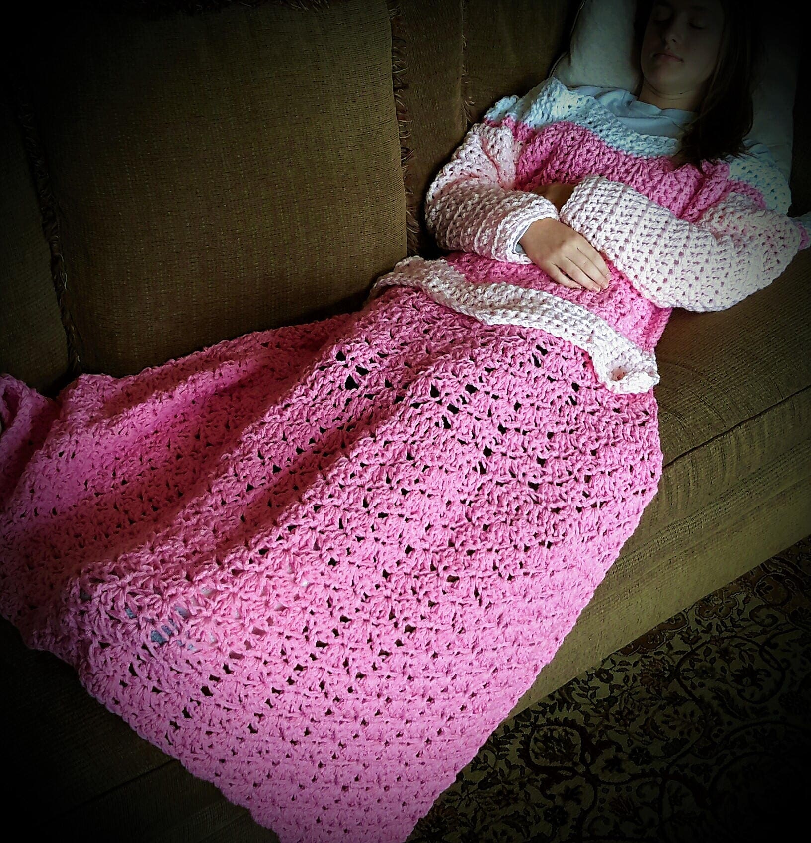 Princess Dress Blanket Pink Crochet Pattern Digital - Etsy