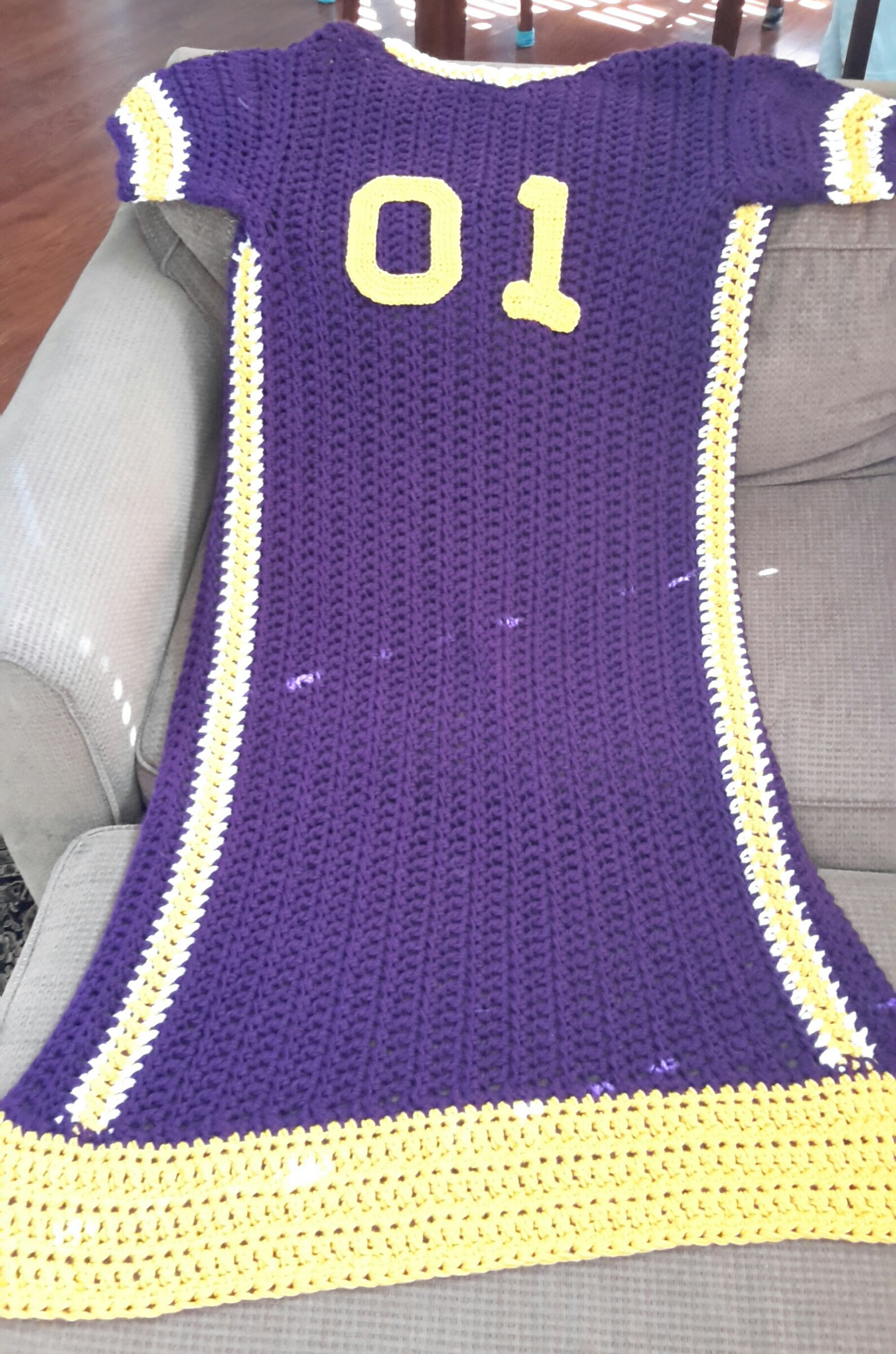 Wearable Football Jersey Blanket, Crochet Pattern, PDF, Digital ...
