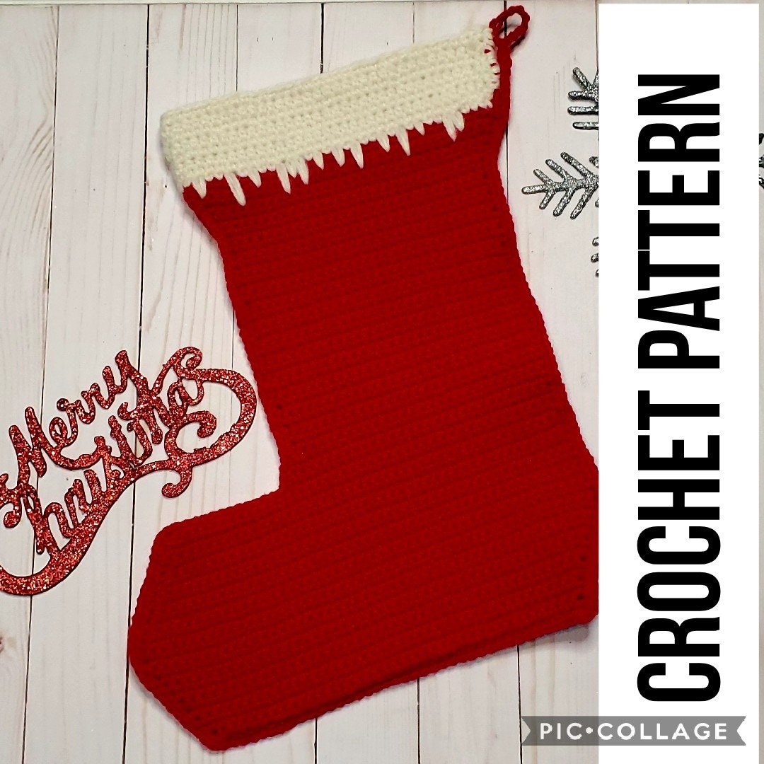 Vintage Style Christmas Stocking Crochet Pattern PDF instant | Etsy
