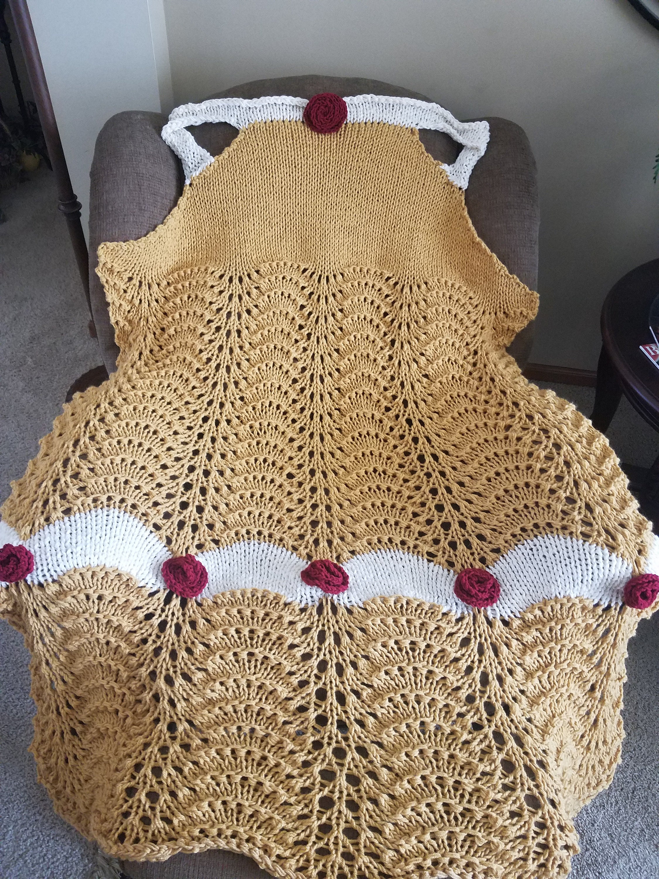Knit Princess Dress Blanket Knitting Pattern PDF Instant Download ...