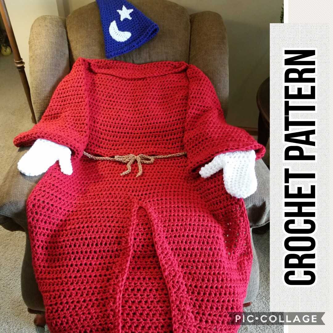 Wizard Wearable Blanket Crochet Pattern PDF Instant Download Adult ...