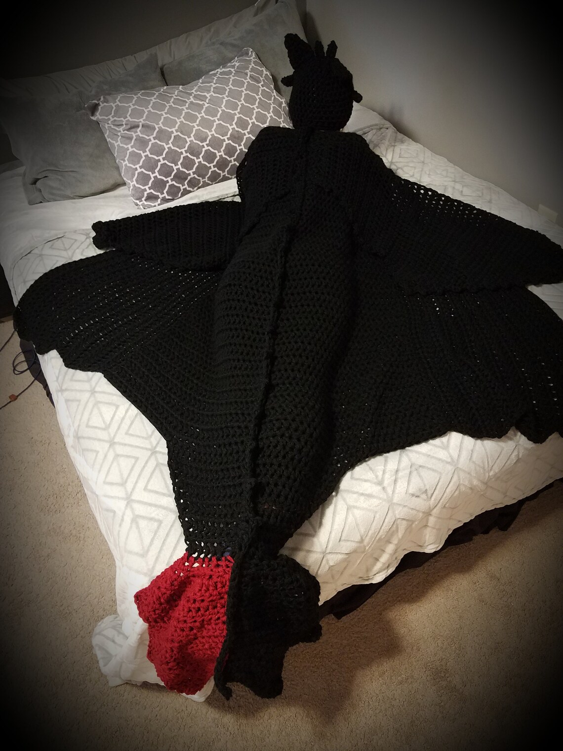 Dragon Cape Wearable Blanket Crochet Pattern PDF Instant | Etsy