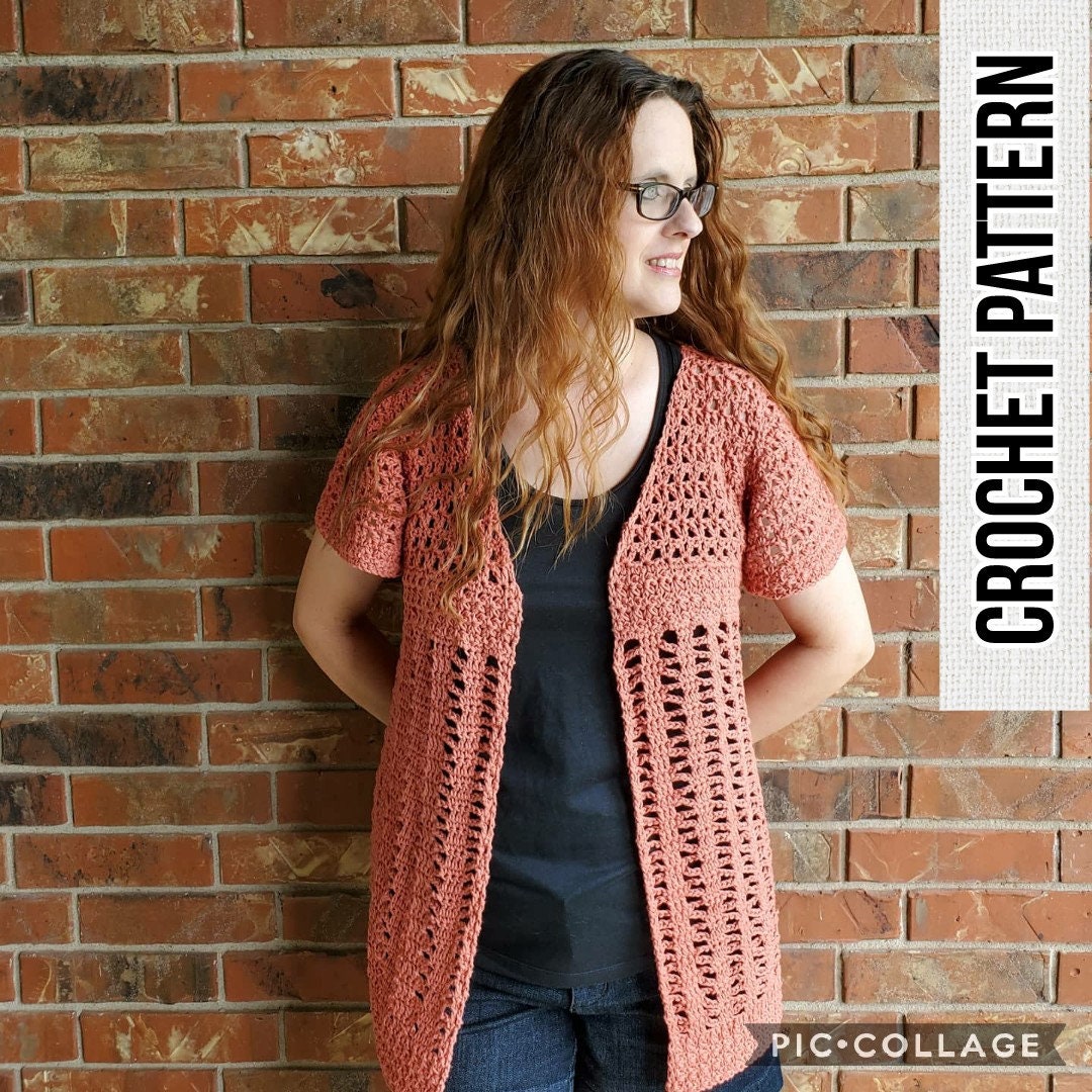 Summer Waves Cardi Adult Size Crochet Pattern Instant Download PDF ...