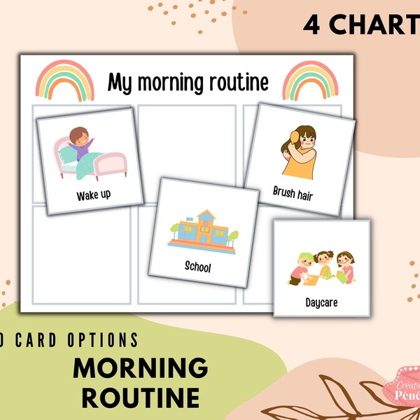 Morning Routine Chart - Etsy Australia